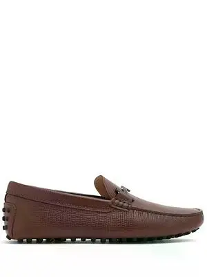 TOD'S Double T-logo Loafers - Brown