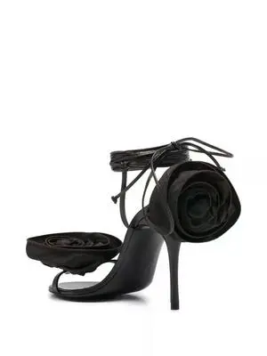 Magda Butrym 105mm Rose-detail Sandals - Brown