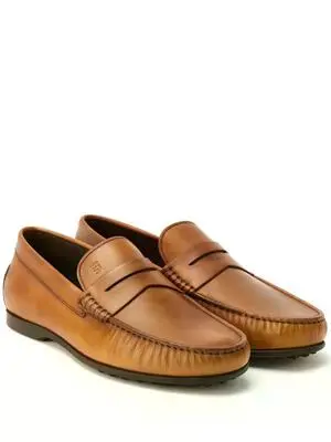 TOD'S City Gommino Leather Penny Loafers - Brown