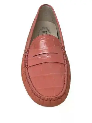TOD'S Gommini Croc-effect Loafers