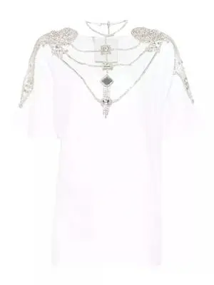 LOULOU Embellished-chain Top