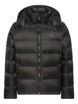 Calvin Klein Quilted Hooded Jacket With Logo Detail
