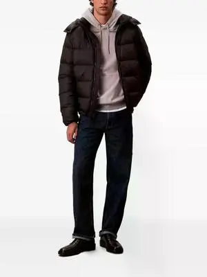 Calvin Klein Quilted Hooded Jacket With Logo Detail