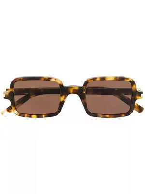 Saint Laurent Tortoiseshell Square Sunglasses - Brown