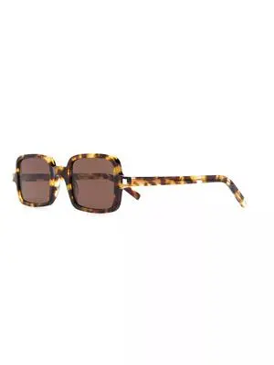 Saint Laurent Tortoiseshell Square Sunglasses