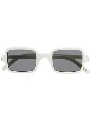 Saint Laurent Sl 332 Rectangular-frame Sunglasses - White