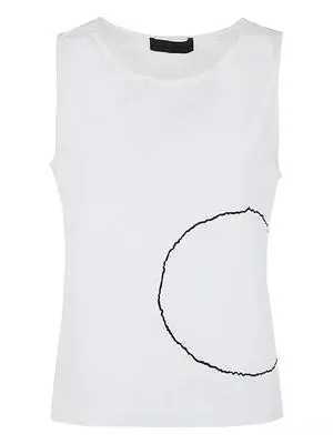 MARIA CALDERARA Circle-Print Top