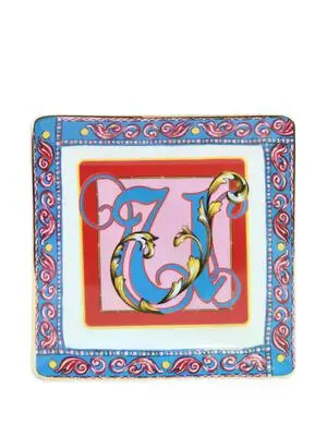 BACI MILANO Letter-detail Decorative Tray - Pink