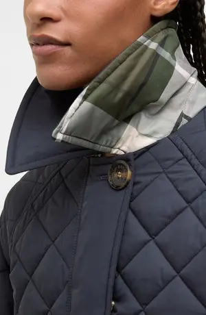 Barbour Laoise Diamond Quilted Jacket - Dark Navy/ancient Poplar