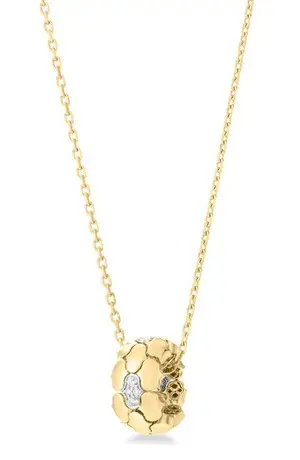 Roberto Coin Cobra Diamond Rondelle Necklace - Gold/white