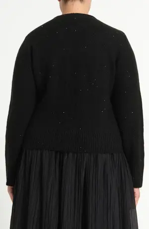 ESTELLE Sequin-embellished Knit Cardigan