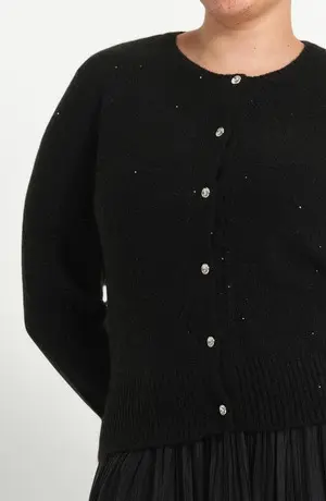 ESTELLE Sequin-embellished Knit Cardigan