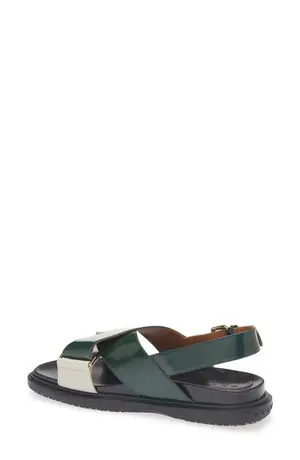 Marni Fussbett Crisscross Sandal - Green