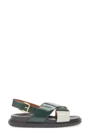Marni Fussbett Crisscross Sandal - Green