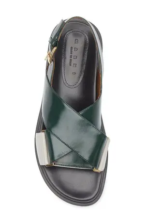 Marni Fussbett Crisscross Sandal - Green