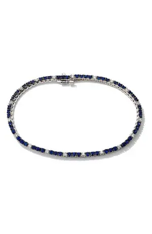 MARK HENRY Gemstone And Diamond Tennis Bracelet Sapphire