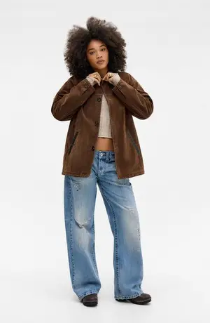 BDG URBAN OUTFITTERS Eugine Faux Suede Jacket
