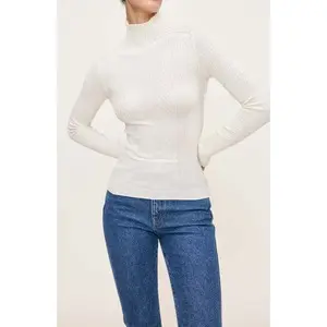 DL1961 Cotton And Cashmere Mock Neck Sweater - Ivory