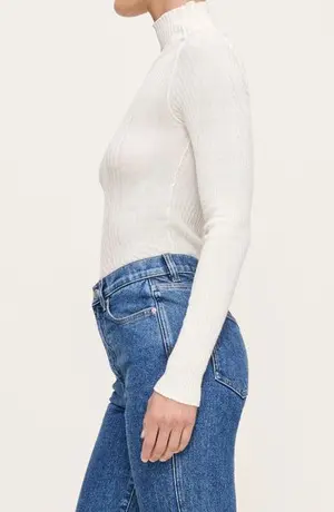 DL1961 Cotton And Cashmere Mock Neck Sweater