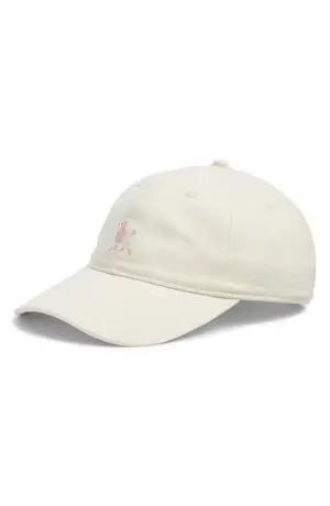 FRASIER STERLING Embroidered Poodle Baseball Cap - Cream