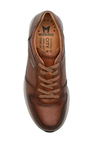 Mephisto Gerome Leather Sneakers - Hazelnut Ran