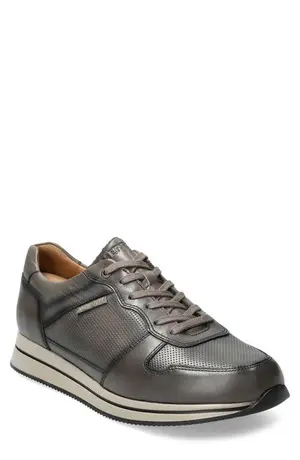 Mephisto Gerome Leather Sneakers - Lightgray Ran