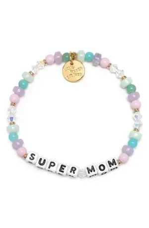 LITTLE WORDS PROJECT Super Mom Beaded Stretch Bracelet