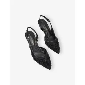Kurt Geiger Aria Low Beaded Mesh Heeled Courts