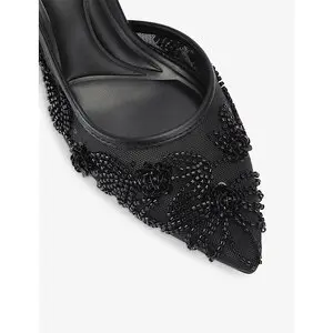 Kurt Geiger Aria Low Beaded Mesh Heeled Courts
