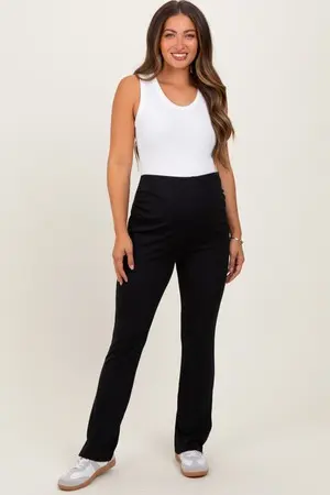 PINKBLUSH High Waist Maternity Kick Flare Trousers