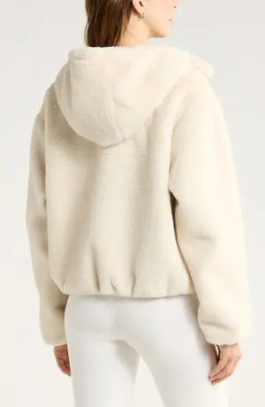 Zella Faux Fur Hooded Jacket