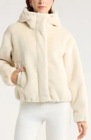 Zella Faux Fur Hooded Jacket