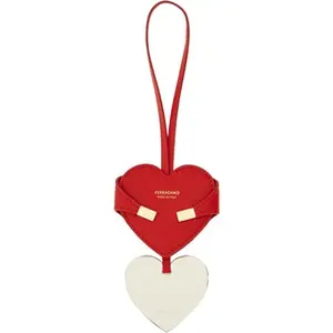 FERRAGAMO Charm Cuore Mirror Bag Charm - Flame Red