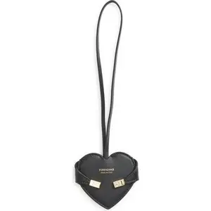FERRAGAMO Charm Cuore Mirror Bag Charm - Nero