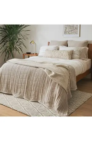 CRANE HOME Set Of 2 Quilted Euro Pillow Shams