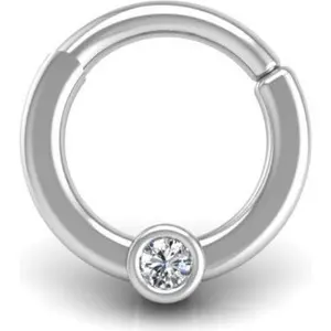SEED2STONE Diamond Flat Hoop - Silver