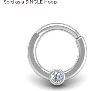 SEED2STONE Cyclops Lab-grown Diamond Hoop Earring - Silver
