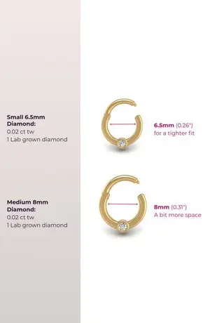 SEED2STONE Cyclops Lab-grown Diamond Hoop Earring - Silver