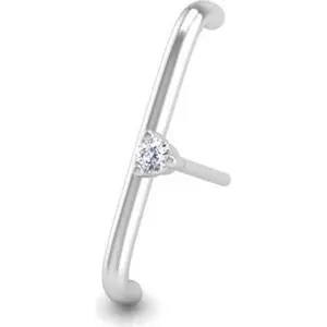SEED2STONE Solo Diamond Vertical Climber Earring In Recycled Sterling - Silver