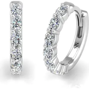 SEED2STONE The Big-o Diamond Hoop Earrings - White Gold