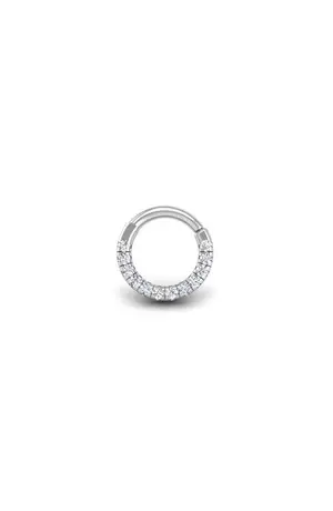 SEED2STONE Pavé Set Lab-grown Diamond Hoop - Silver