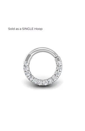 SEED2STONE Pavé Set Lab-grown Diamond Hoop - Silver