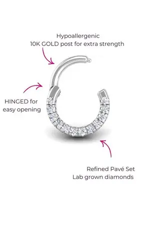 SEED2STONE Pavé Set Lab-grown Diamond Hoop - Silver