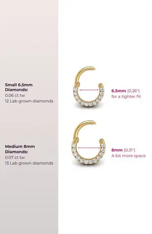 SEED2STONE Pavé Set Lab-grown Diamond Hoop - Silver