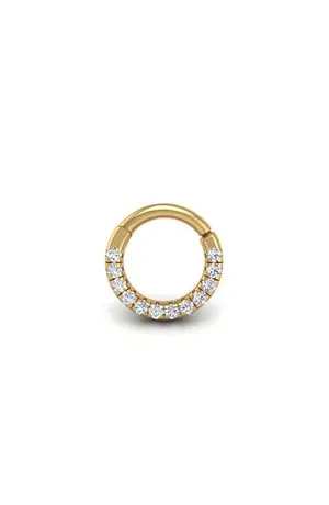 SEED2STONE Seed2Stone Pavé Diamond Flat Hoop Earring Yellow Gold