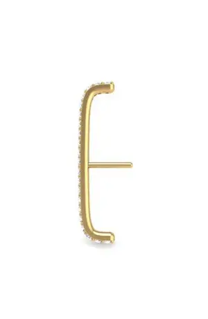 SEED2STONE Diamond Pavé Vertical Ear Crawler - Yellow Gold