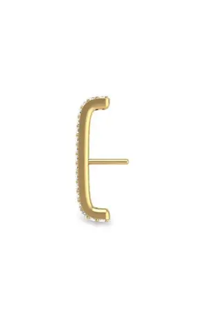 SEED2STONE Diamond Pavé Vertical Ear Crawler - Yellow Gold