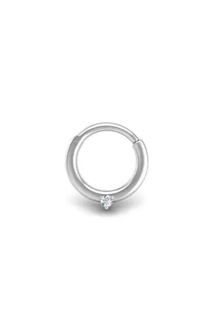 SEED2STONE Diamond Flat Hoop Earring - Silver
