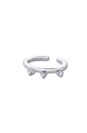 SEED2STONE Triple-threat Diamond Ear Cuff - Silver