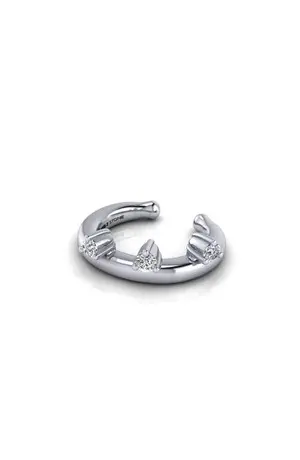 SEED2STONE Triple-threat Diamond Ear Cuff - Silver